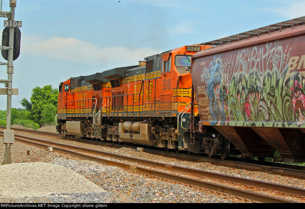 BNSF 5248 Has hit something pretty good!